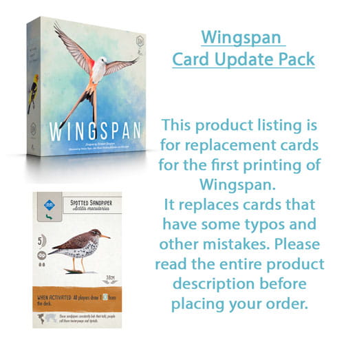 Wingspan: card update pack Planszostrefa.pl